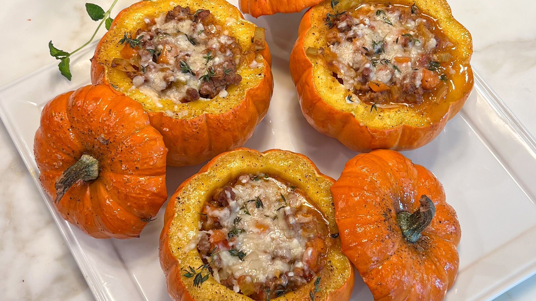 Shooka Bolognese Stuffed Mini Pumpkins – Shooka Sauce